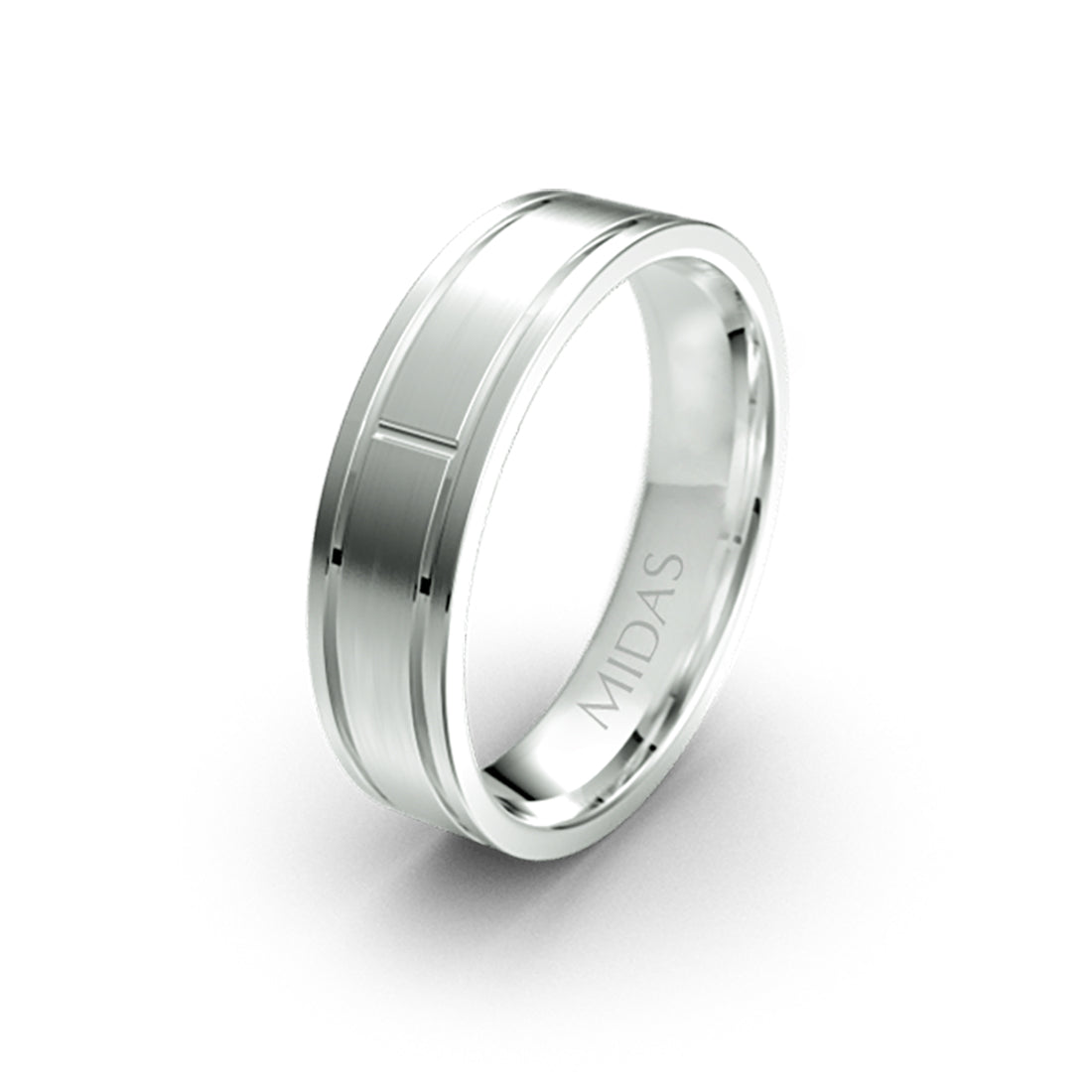 Traditional Band with Side and Middle Detailing Wedding Band