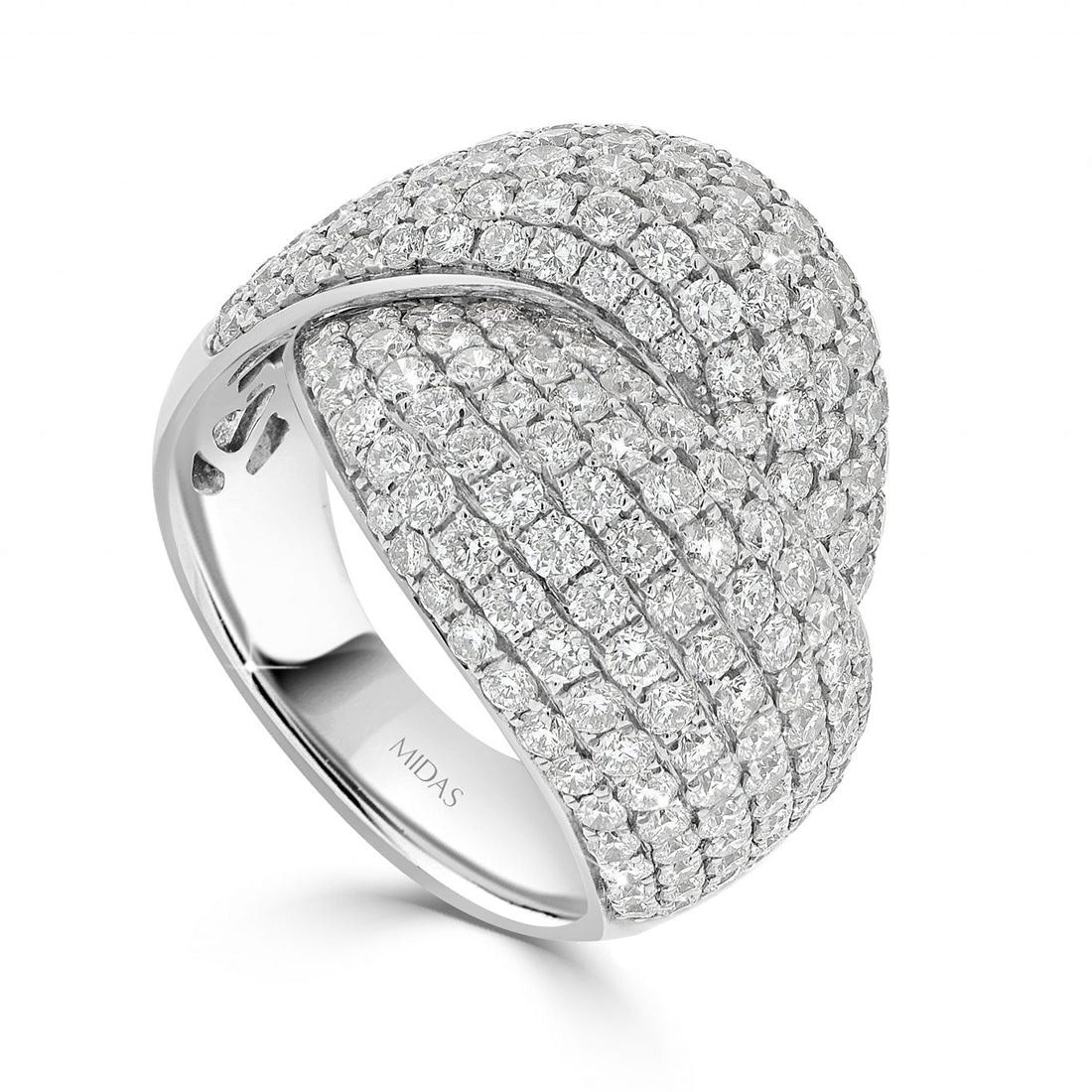Twist Design with Round Diamonds Ring